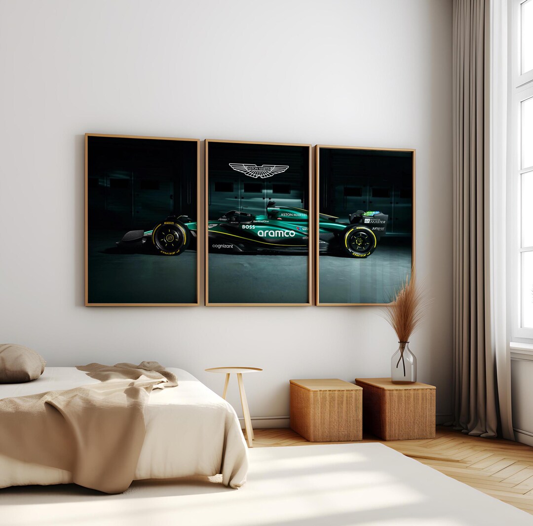 Aston Martin Formula 1 – Set of Three Modern Racing Car Design Poster ...