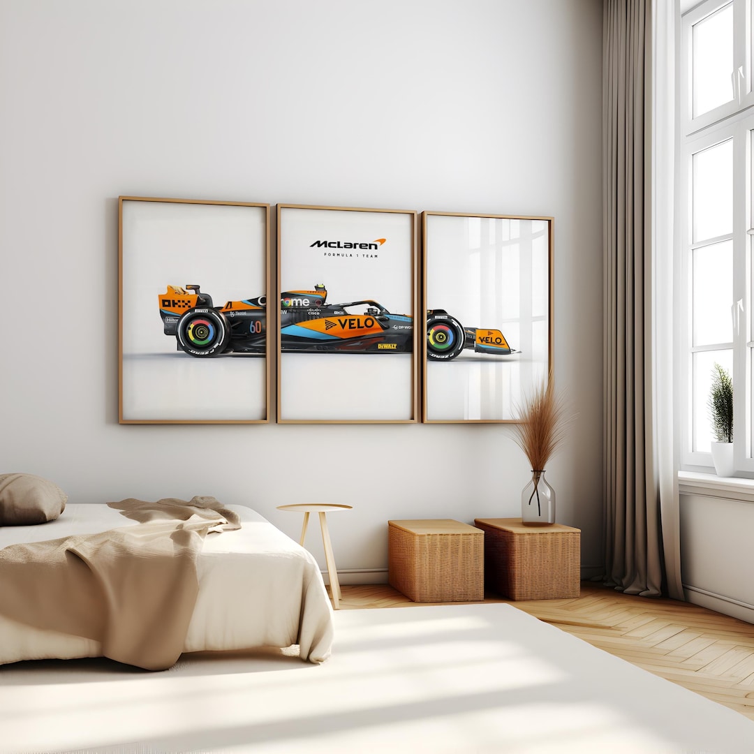 Mclaren Formula 1 Modern Racing Car Design Set of Three Poster, Home ...