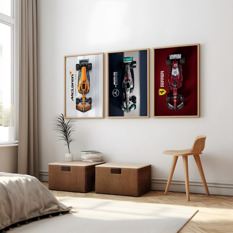 Formula 1 Car Posters: Ferrari, Mclaren, Mercedes (digital Download) - Etsy