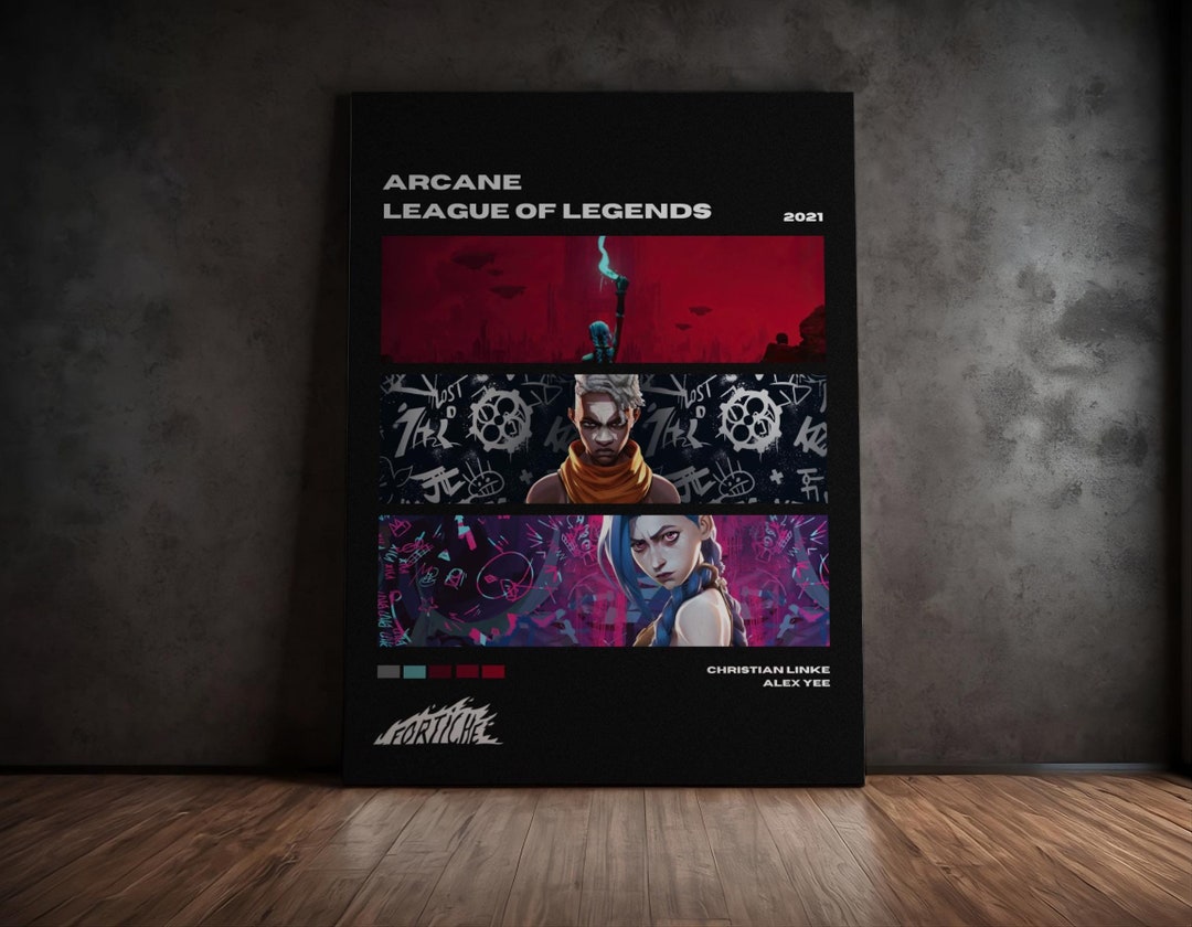 Arcane League of Legends Poster Iconic Animated Series, TV Show Poster ...