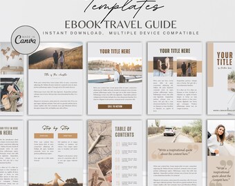 Travel Guide Ebook Editable Template - Etsy