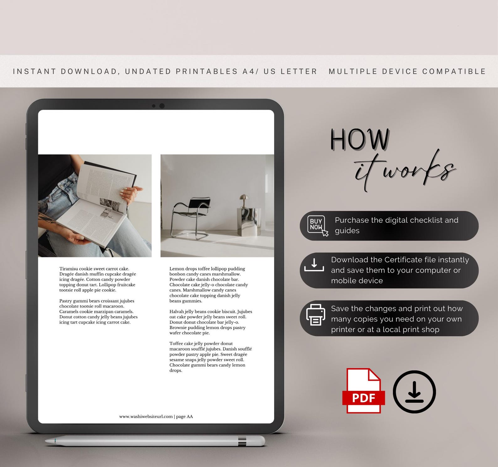 Minimalist Ebook Guide Template | Editable Ebook Template for Digital ...
