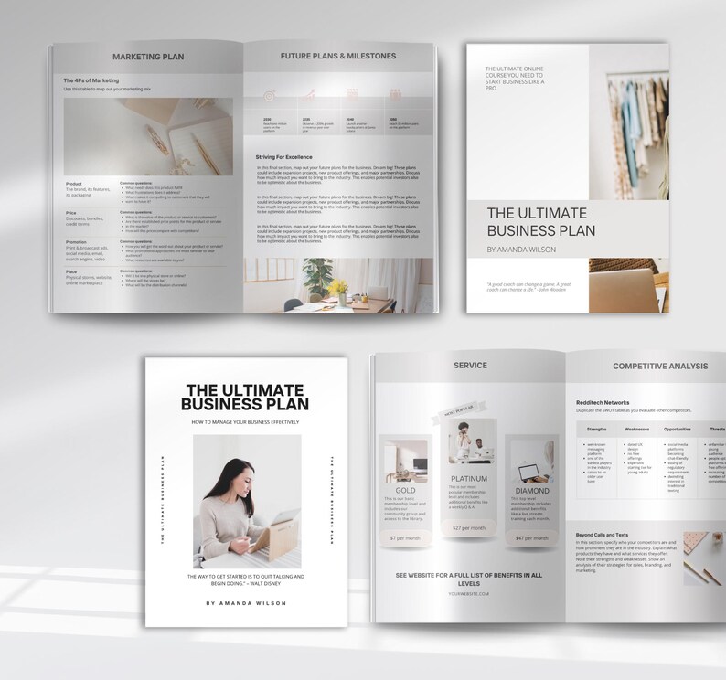 Ebook Business Plan Template | Editable Digital Business Plan Guide ...