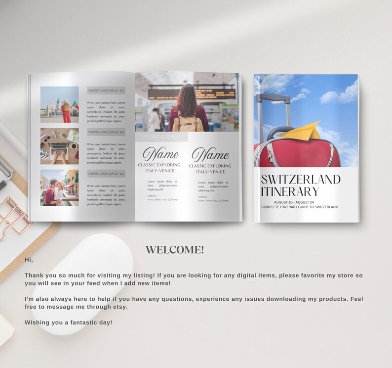 Switzerland Travel Planner | Adventure Time | Travel Planner Template ...