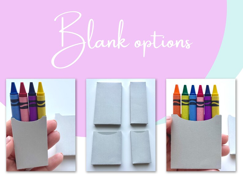 Crayon Box Template, DIY Favor Boxes for Crayons, Digital Download ...