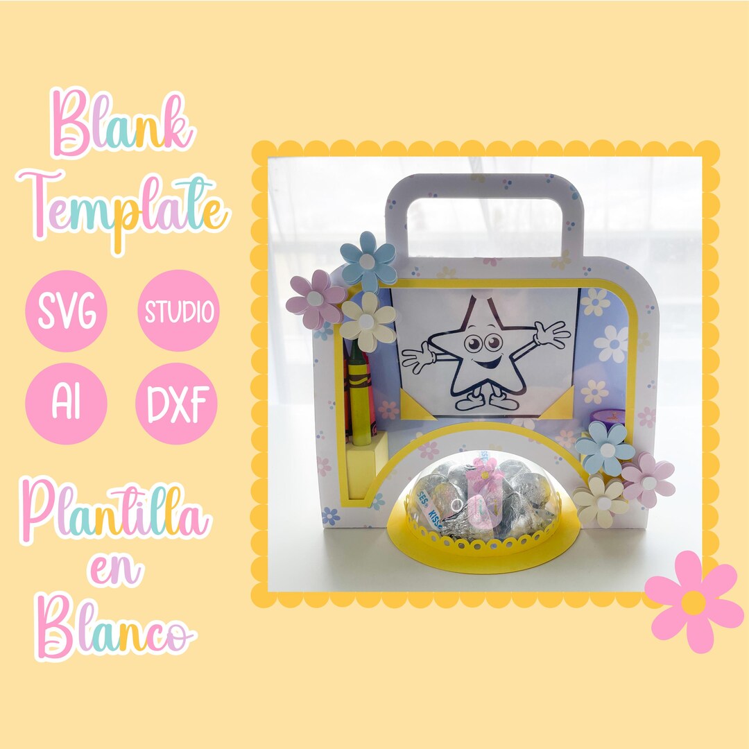 Cut File Activity Box Template for Kids DIY Party Favor Box Template ...