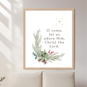 O Come Let Us Adore Him Christ the Lord. Wall Art Printable, Christmas ...