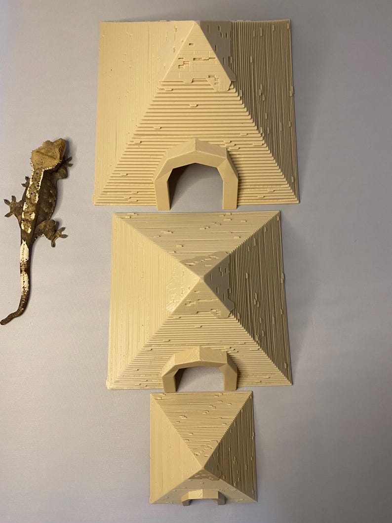 Reptile Terrarium Hide — Egyptian Pyramid Cave for Geckos, Snakes ...