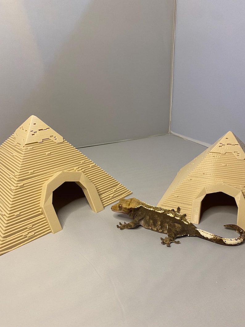 Reptile Terrarium Hide — Egyptian Pyramid Cave for Geckos, Snakes ...
