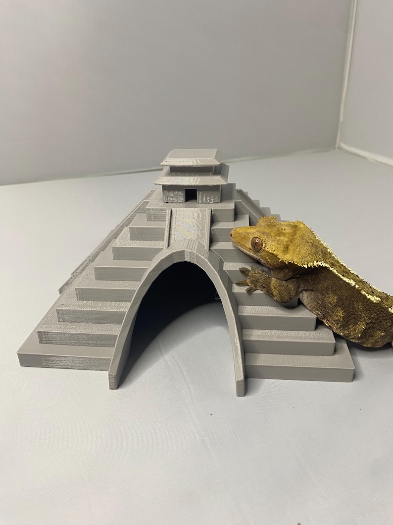 Reptile Terrarium Hide — Mayan Pyramid Cave for Geckos, Snakes & Exotic ...