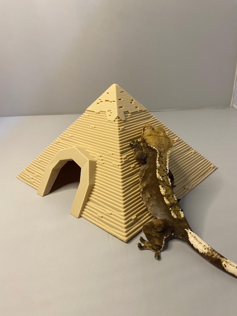 Reptile Terrarium Hide — Egyptian Pyramid Cave for Geckos, Snakes ...
