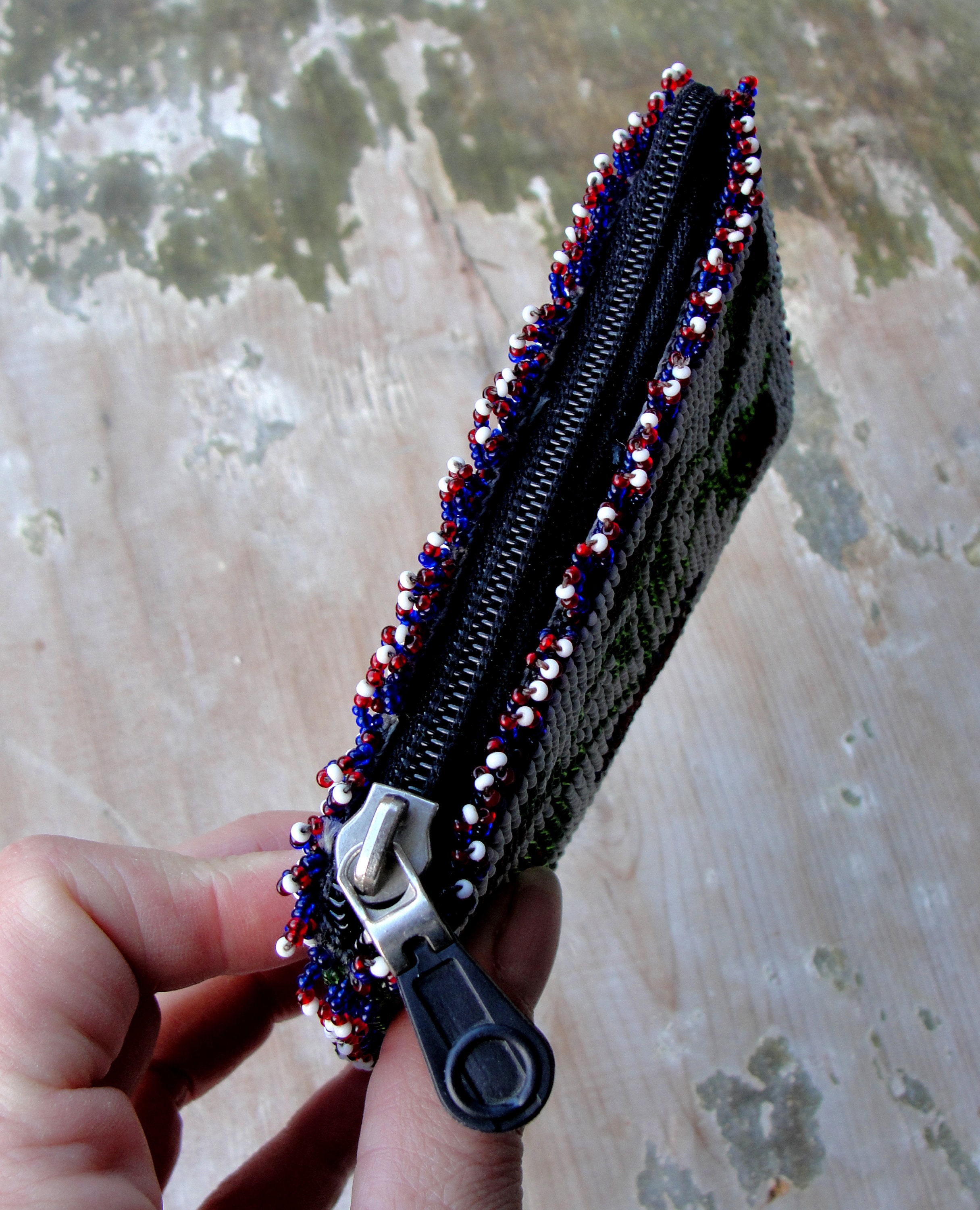 Vintage Beaded Coin Purse, Floral Beadwork, Wallet Coin Purse Wallet ...