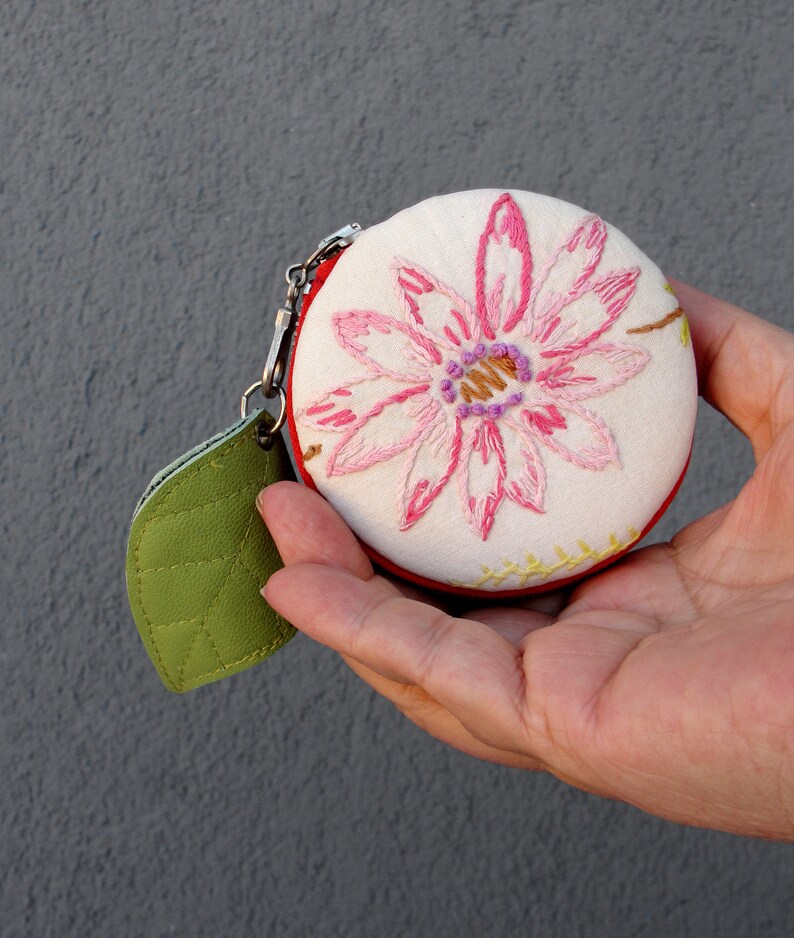 Macaron Coin Purse Wallet - Vintage Embroidery and Fabric - Etsy
