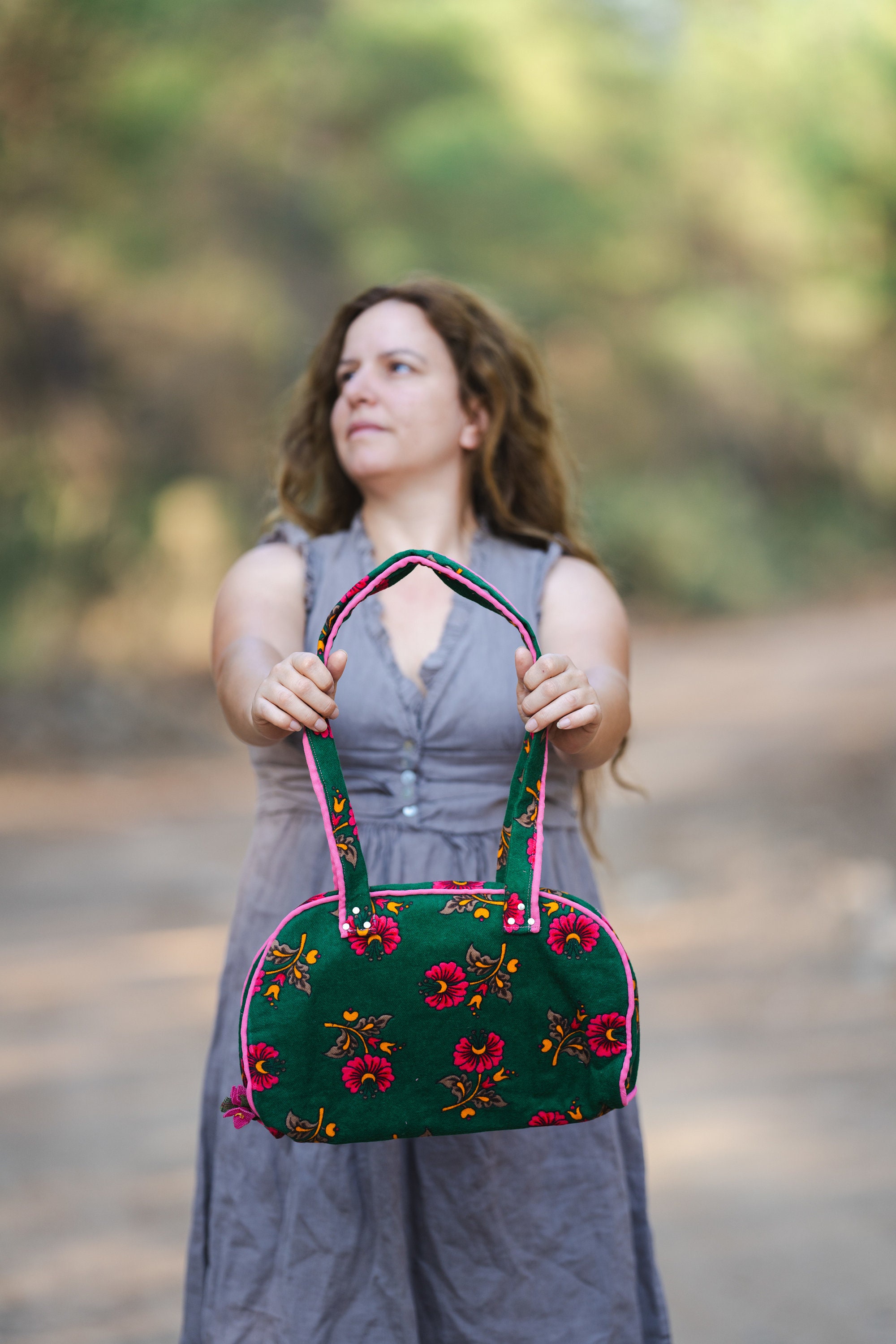 Bohemian Floral Bag Green and Pink Traditional Folklore Bag - Etsy
