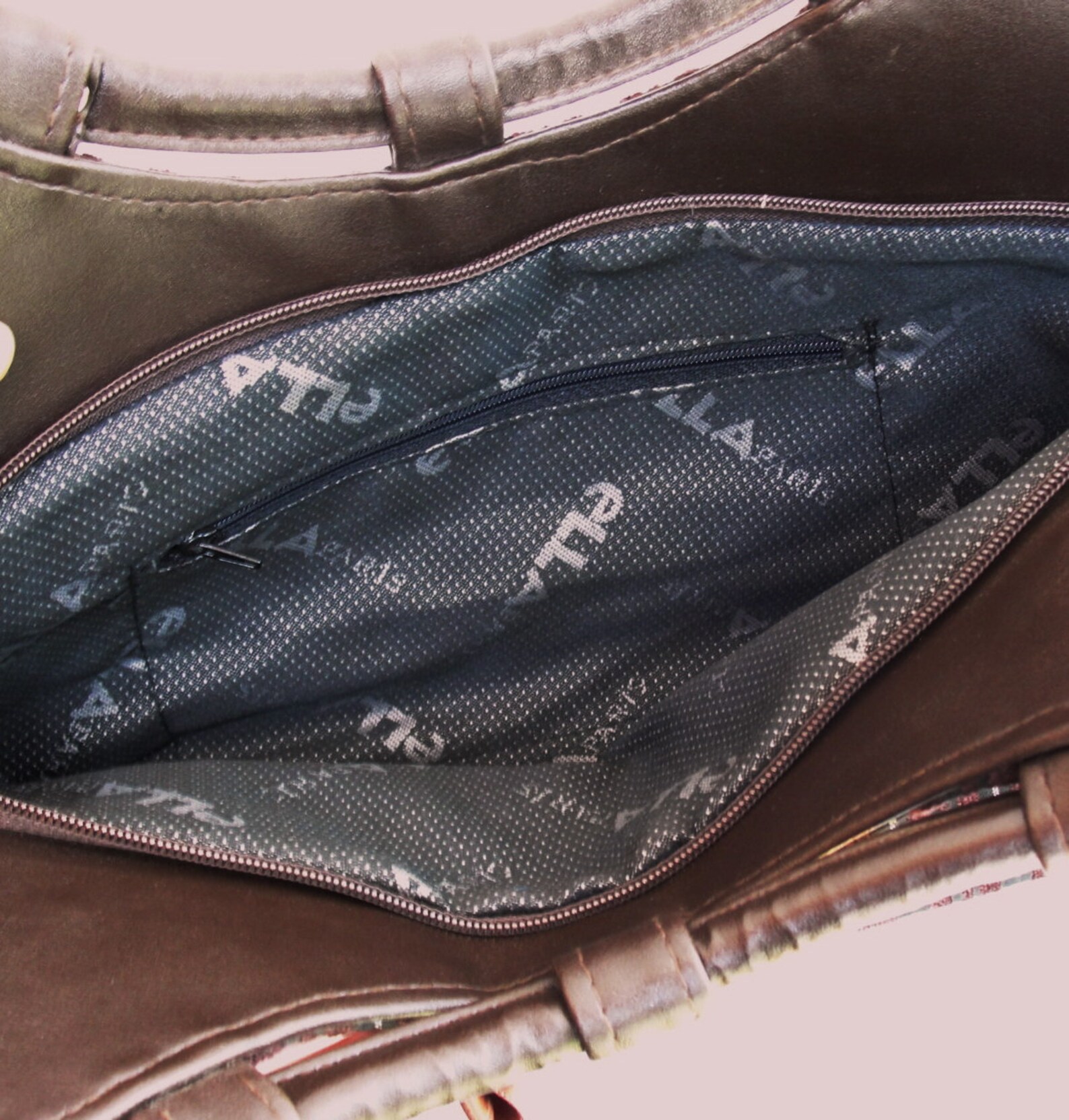 Ribbon Embroidered Shoulder Bag Delicious Browns and Pinks - Etsy