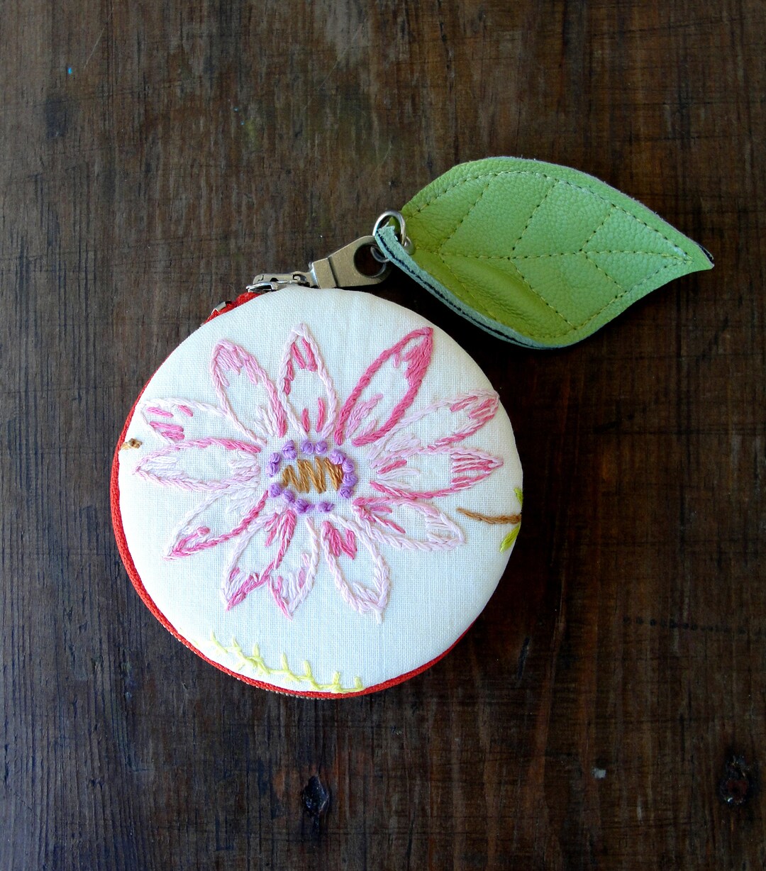 Macaron Coin Purse Wallet - Vintage Embroidery and Fabric - Etsy