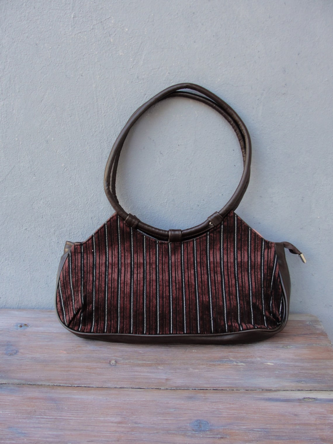 Ribbon Embroidered Shoulder Bag Delicious Browns and Pinks - Etsy