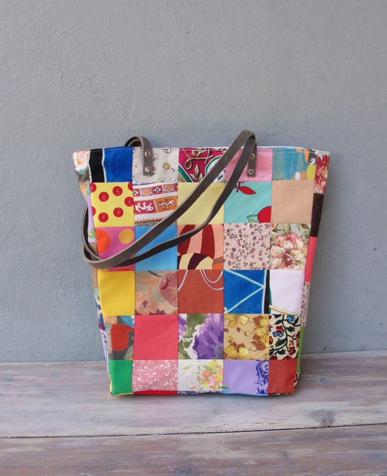 Embroidered Bird Tote Leather Buddy Birds Tote Colorful Bohemian Bag ...