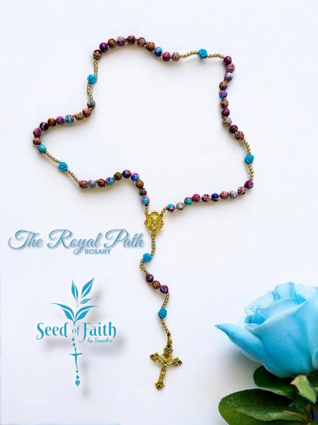 Natural Sea Sediment Imperial Jasper and Silk Rosary -the Royal Path ...