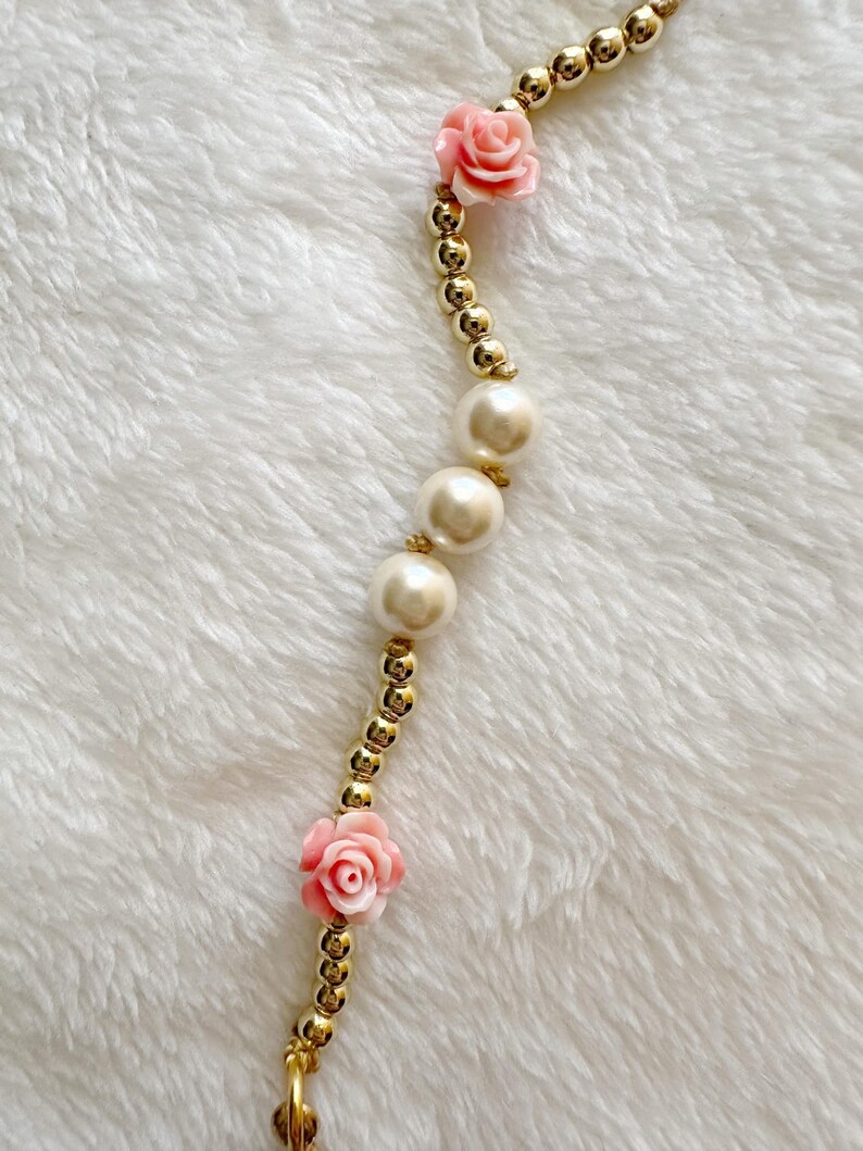 Handmade Pearl Rosary, Madonna and Child Centerpiece, Pink Rose Beads ...