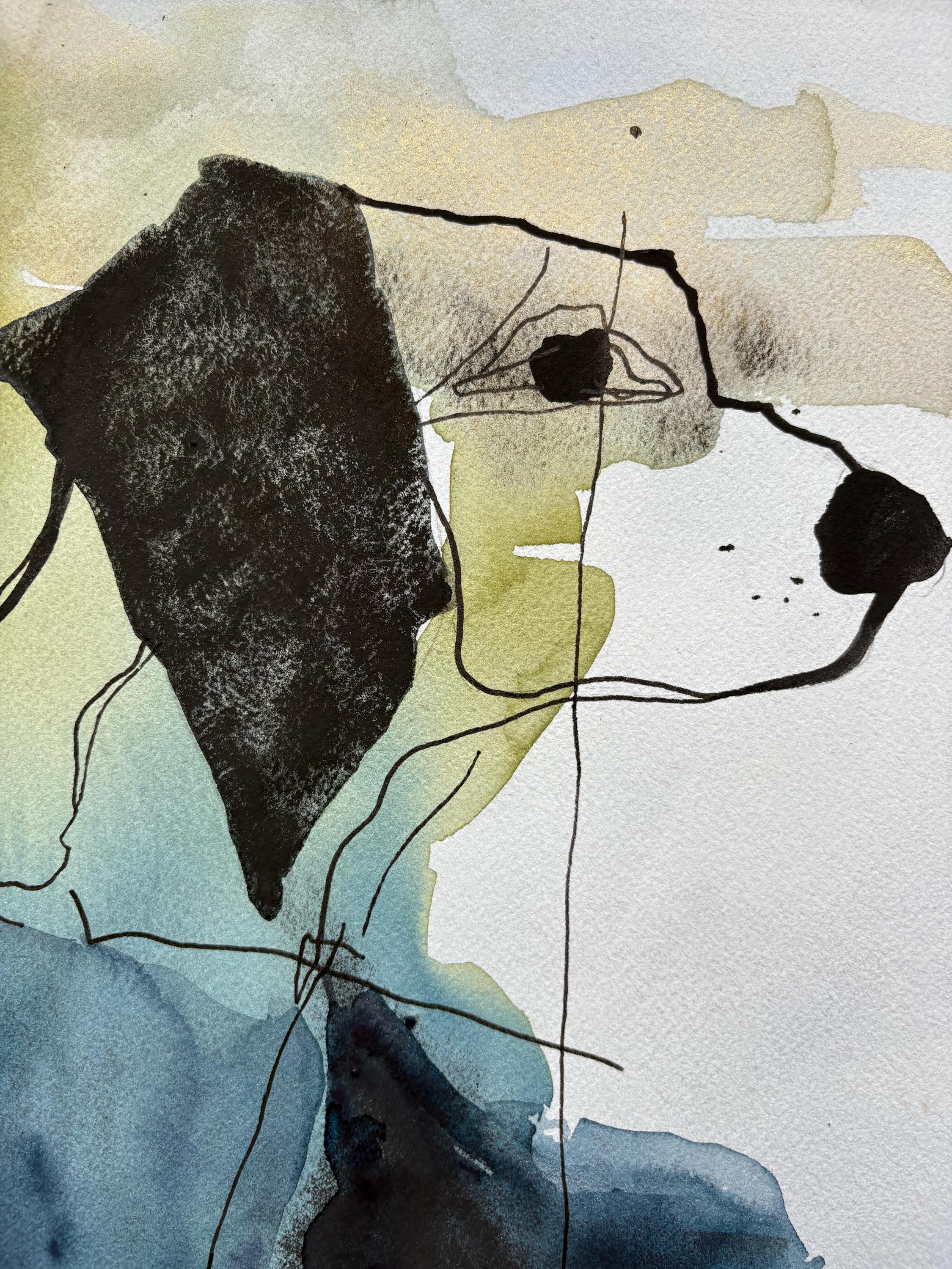 Original Dog Watercolor Portrait: Abstract Dog Painting, Expressive Pet ...
