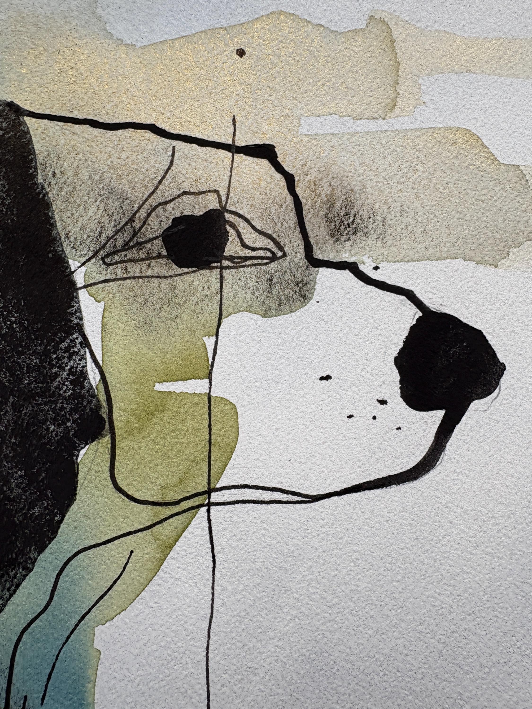 Original Dog Watercolor Portrait: Abstract Dog Painting, Expressive Pet ...