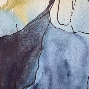 Original Dog Watercolor Portrait: Abstract Dog Painting, Expressive Pet ...