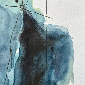 Original Dog Watercolor Portrait: Abstract Dog Painting, Expressive Pet ...