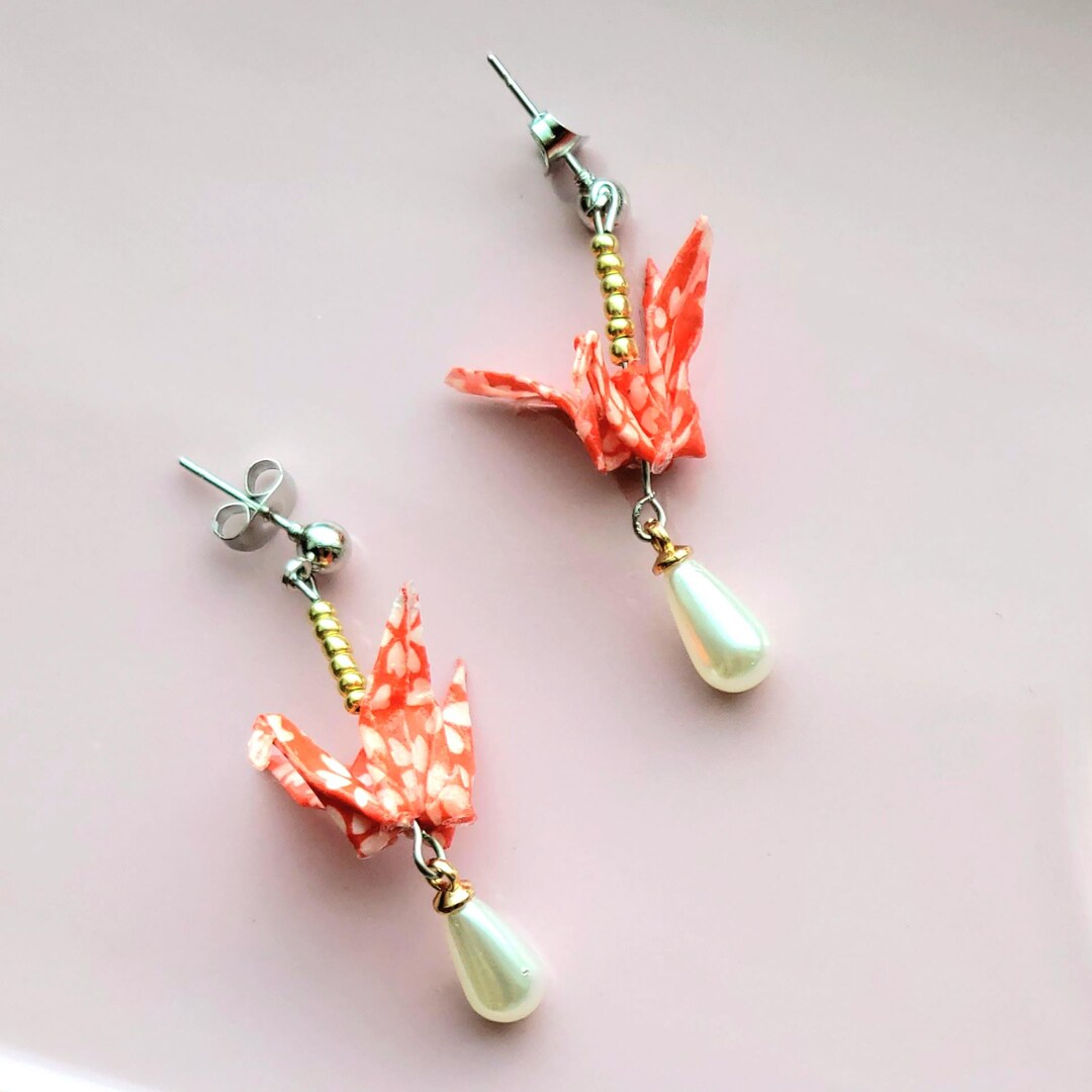 Origami Art, Waterproof Origami Paper, Handmade Earrings, Accessories ...