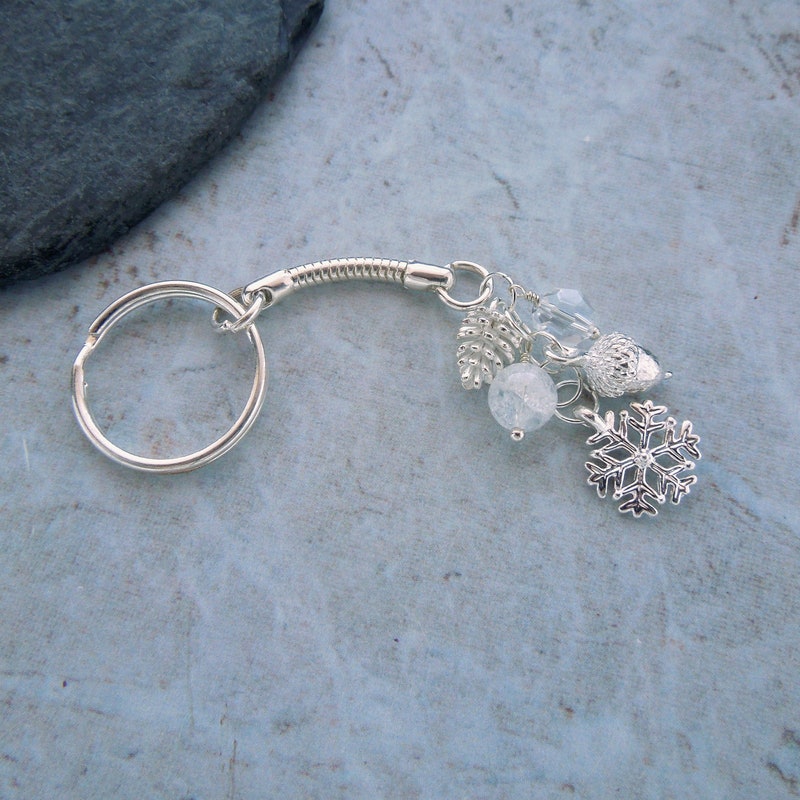 Snowflake Keychain - Etsy