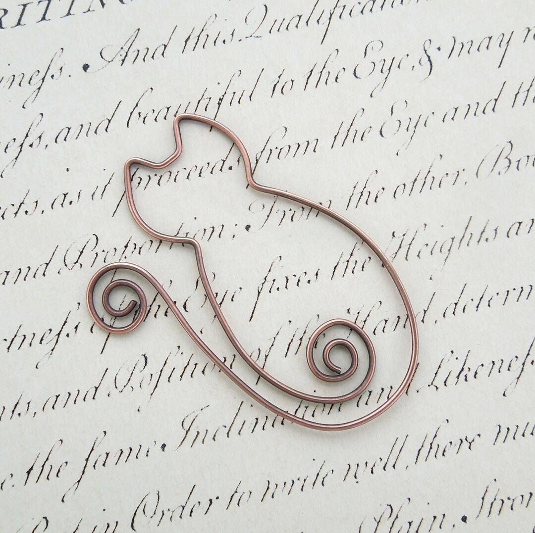 Cat Bookmark, Kitten Bookmark, Metal Bookmark, Copper Wire, Book Lover ...
