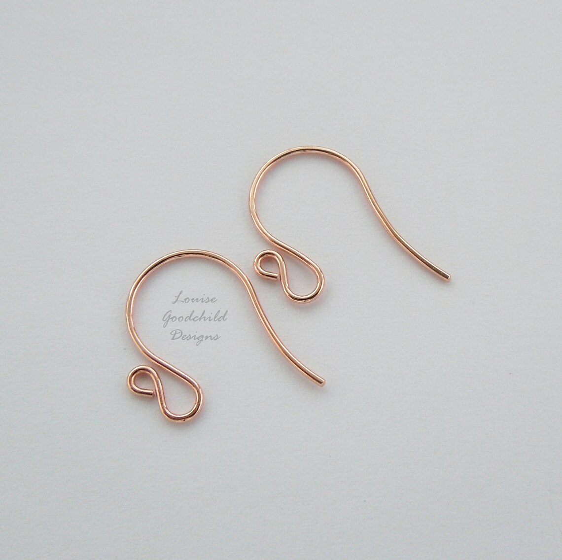 Copper findings shiny copper handmade ear wires 10 pairs | Etsy