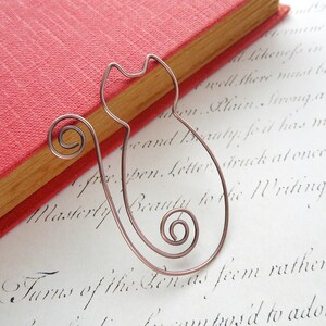 Cat Bookmark, Kitten Bookmark, Metal Bookmark, Copper Wire, Book Lover ...