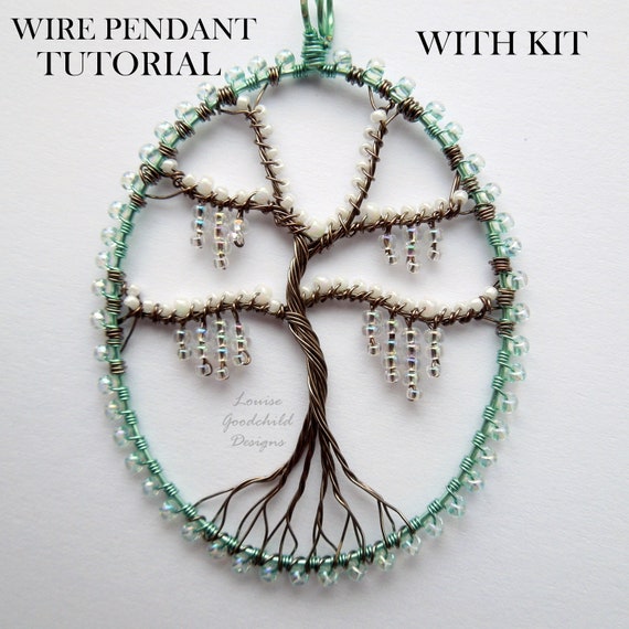 Wire Tree Pendant Tutorial AND Kit Jewelry Kit Wire Tree | Etsy