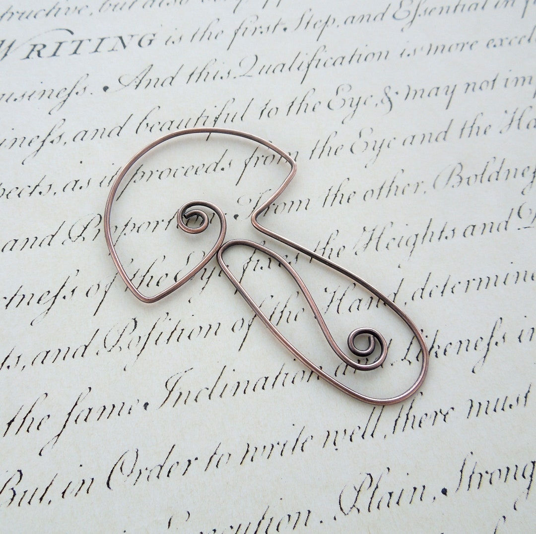 Copper Toadstool Bookmark, Mushroom Bookmark, MADE TO ORDER, Solid Copper, Copper Wire, Book ...