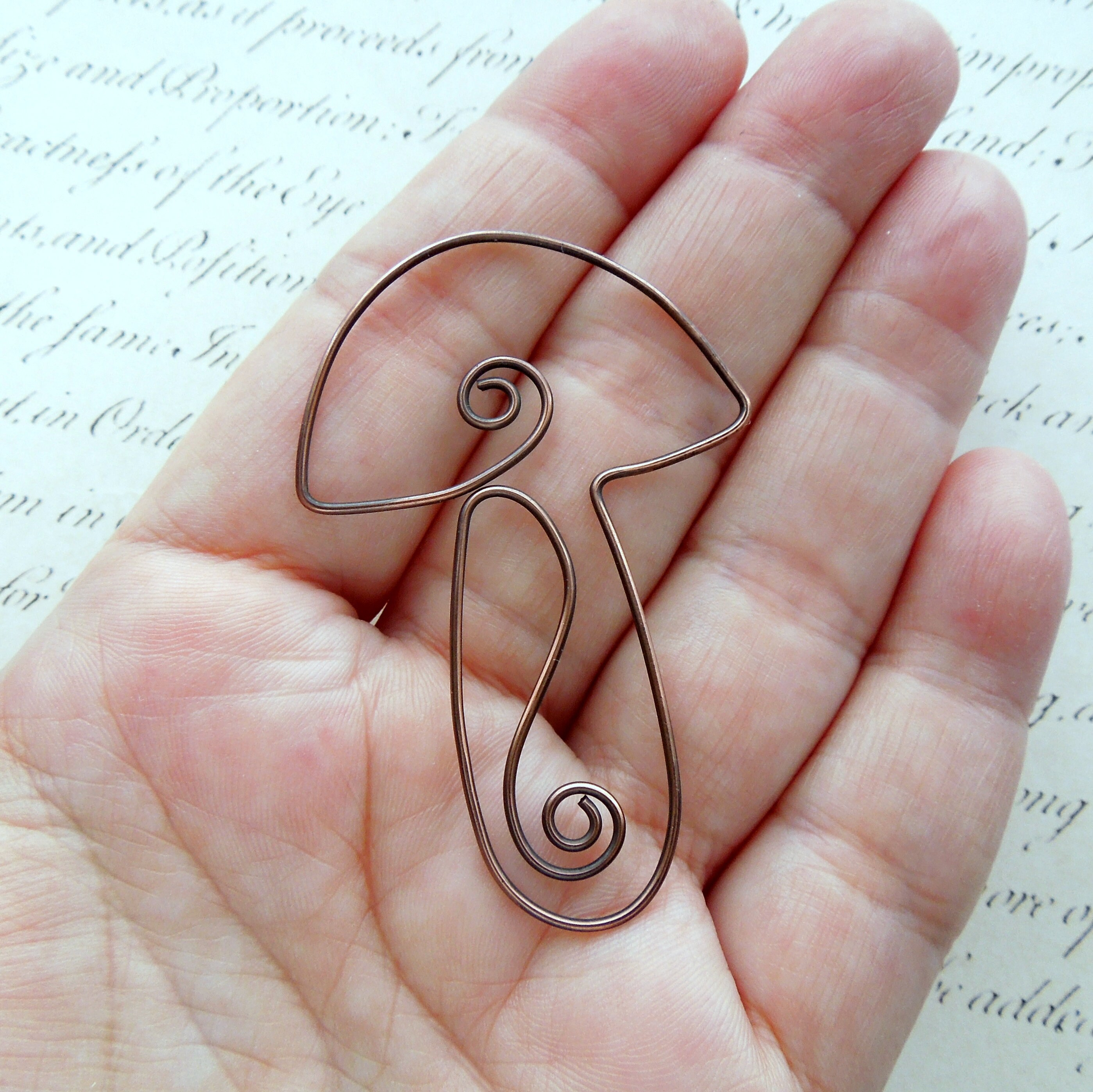 Copper Toadstool Bookmark Mushroom Bookmark MADE TO ORDER - Etsy UK