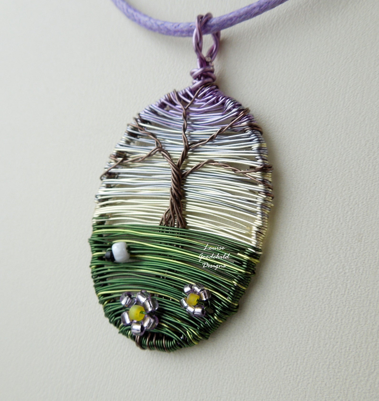 Meadow Pendant Small Tree Pendant Wire Wrapped MADE TO - Etsy