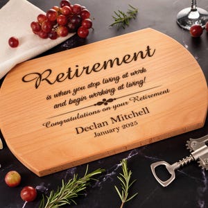Congratulations on Your Retirement Cutting Board - Retirement Gift ...