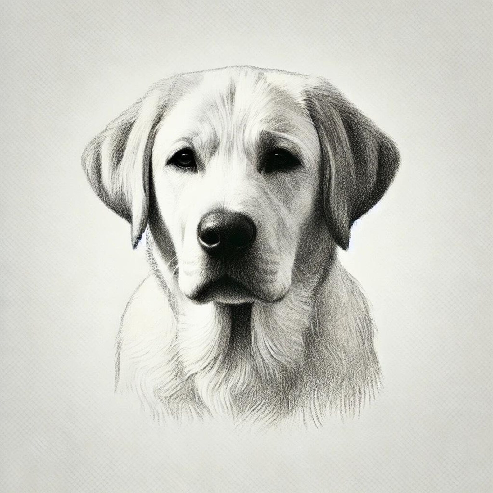 Black and White Lab Sketch Instant Digital Download - Etsy