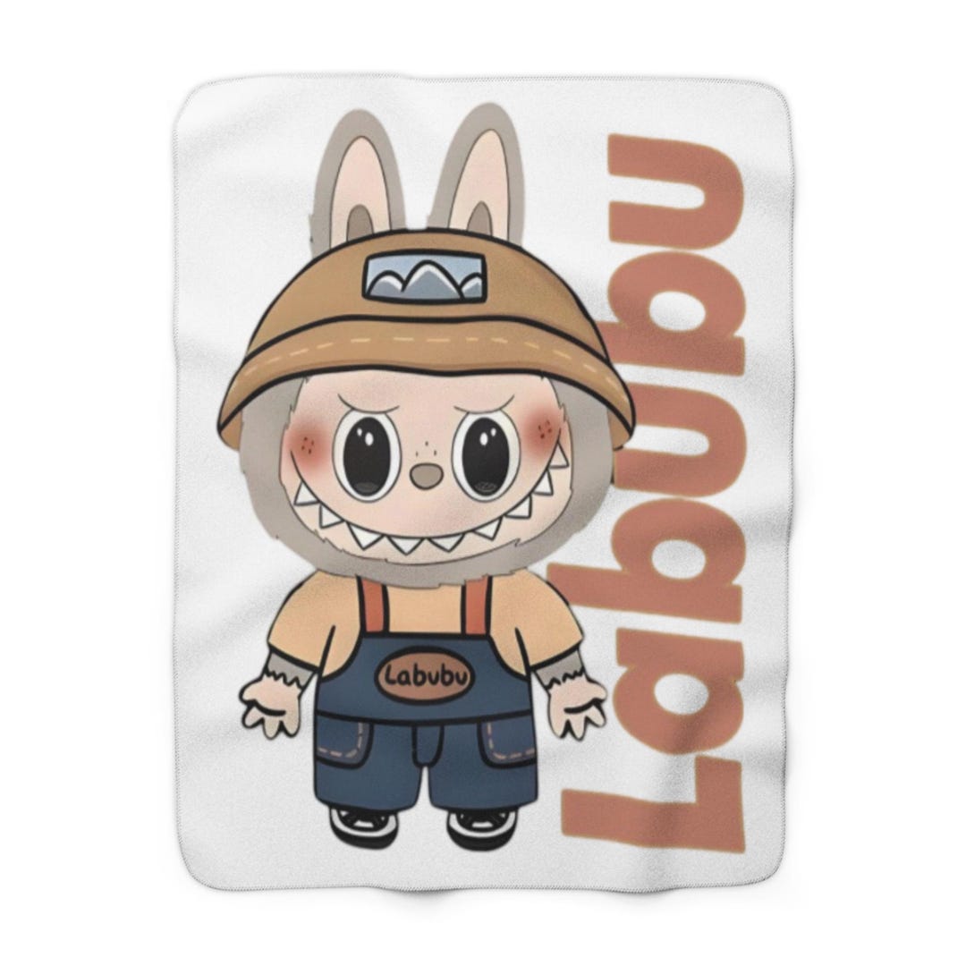 Labubu Sherpa Fleece Blanket - Cute Kids' Throw, Cozy Bedding, Super ...