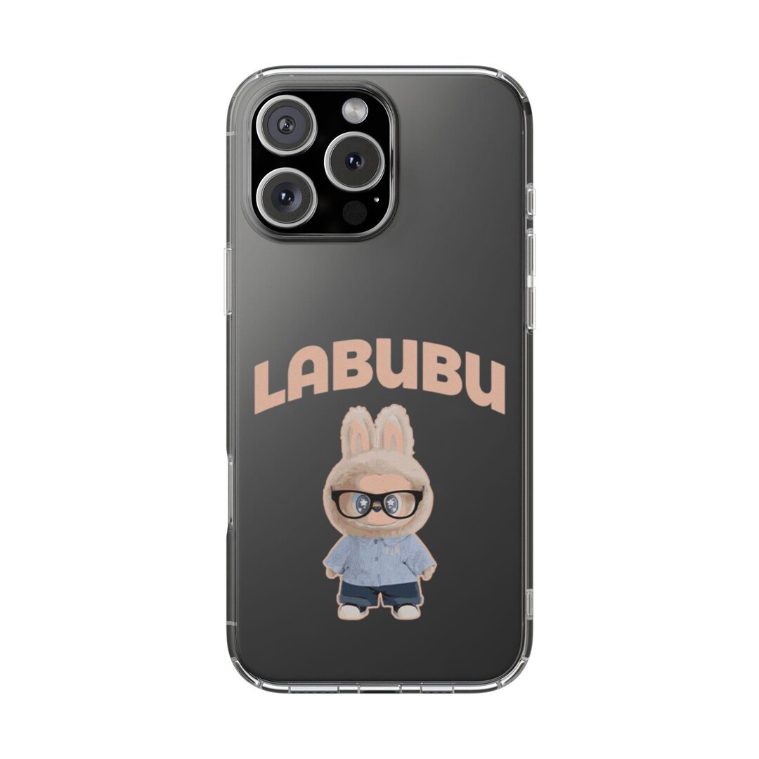 Labubu Nerdy Boy Clear Phone Cases - Etsy