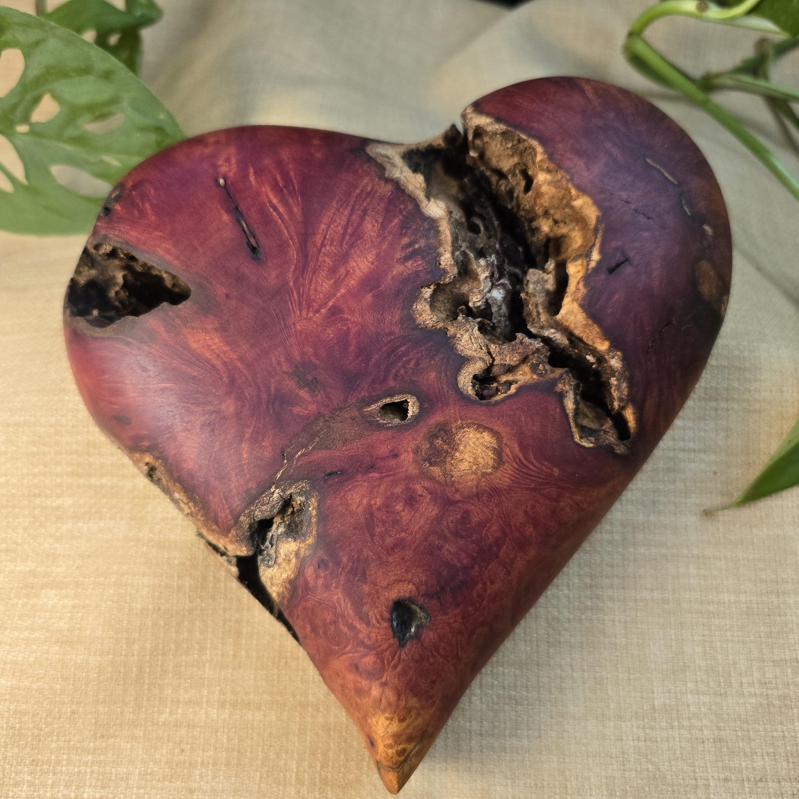 Manzanita Wood Heart Burl | Polished Wood Burl Wall Decor | Wooden ...