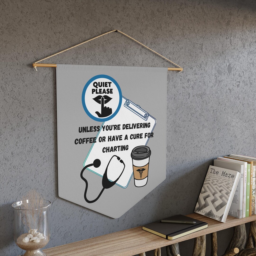 Quiet Please Charting Banner for Healthcare Professionals, Charting in ...