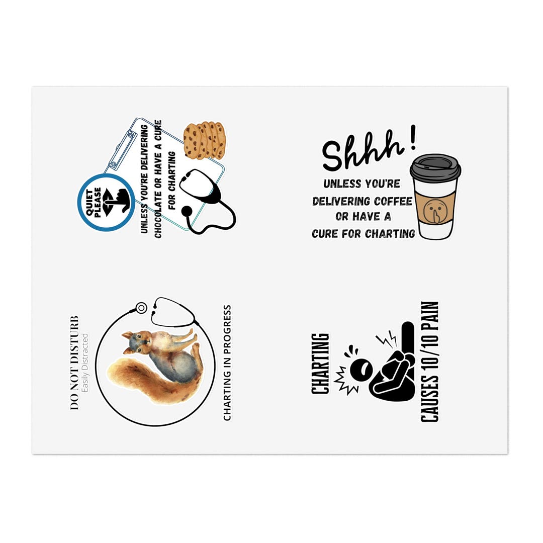 Charting Burnout Sticker Sheets, Charting Burnout, Charting Humor ...