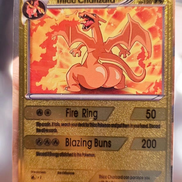 Thick Charizard Card - Etsy