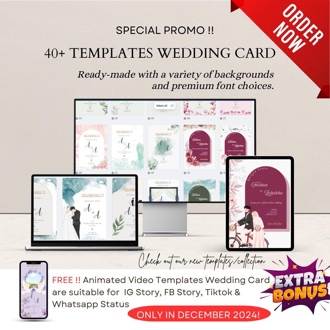 40+ Templates Wedding Card | Invitation Card | Kad Kahwin | Digital ...