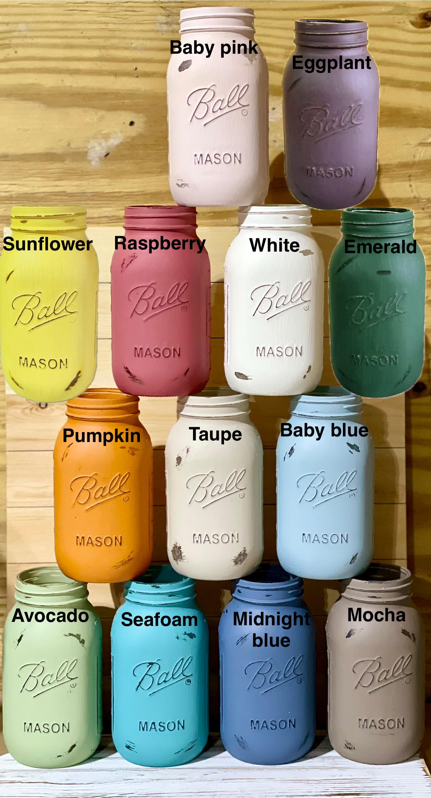 Hand Painted Pearl Mason Jar Centerpiece - Etsy