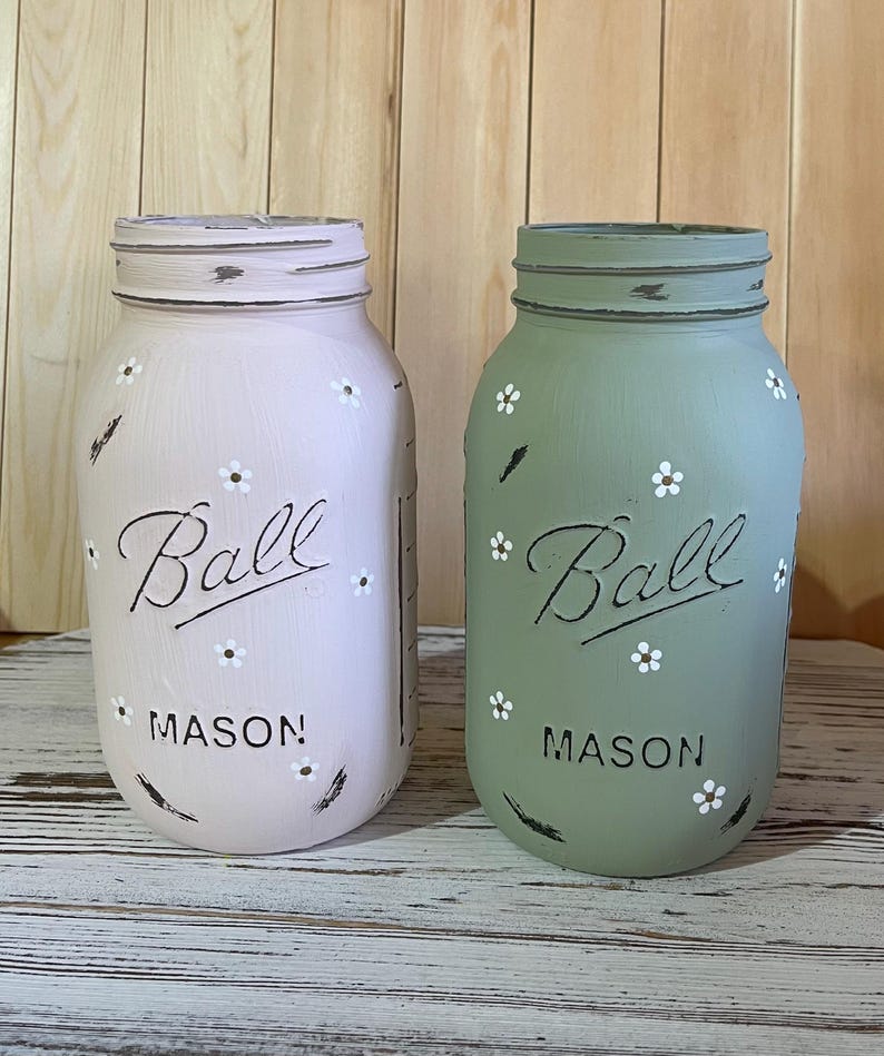 Daisy Mason Jar/ Baby Shower Centerpieces/ Gender Reveal - Etsy