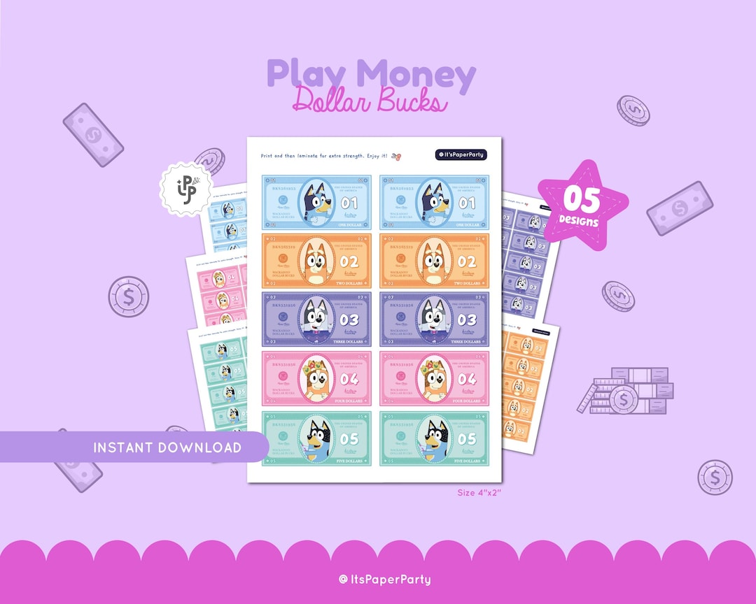 Toy Money Game Dollar Bucks Printable, Reward Bucks, Good Behaviour ...