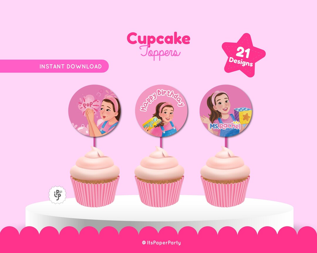 Ms Rachel Cupcake Toppers | 21 Ms Rachel Printable Birthday Toppers ...